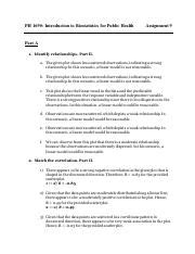 Analysis of Relationships and Correlations in Biostatistics | Course Hero