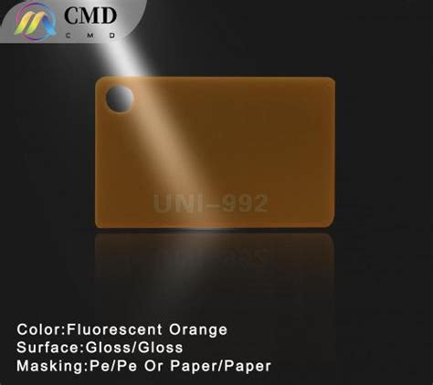 Fluorescent Orange Acrylic Sheet Plexiglass Plastic Sheet High Quality