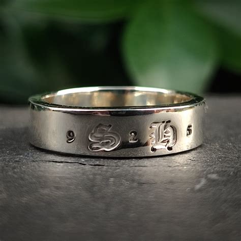Silver Hallmark Ring Handmade Recycled Sterling Silver
