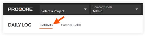Create New Configurable Fieldsets Procore