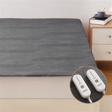 Homerry Heated Mattress Pad Queen Size Dual Control Deep Pocket Queen