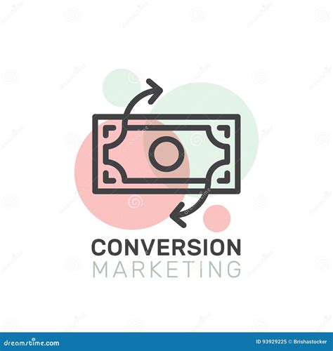 Conversion Marketing Concept Isolated Logo Stock Illustration