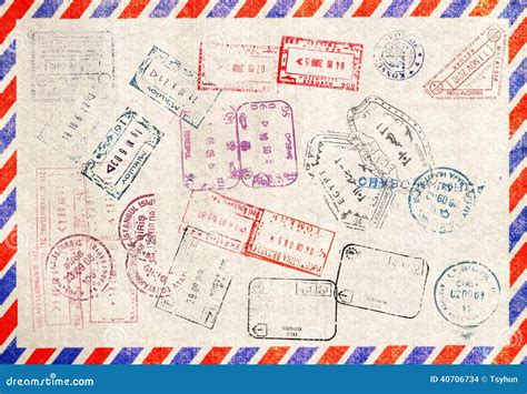Passport Stamps Editorial Stock Image Image Of Countries 40706734
