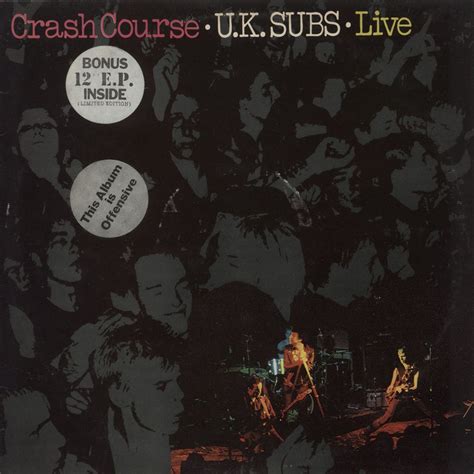 Uk Subs Crash Course 12 Ep Two Stickers Uk Vinyl Lp —