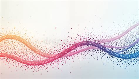 Abstract Wave Pattern Design With Colorful Dots Smooth Flowing Lines