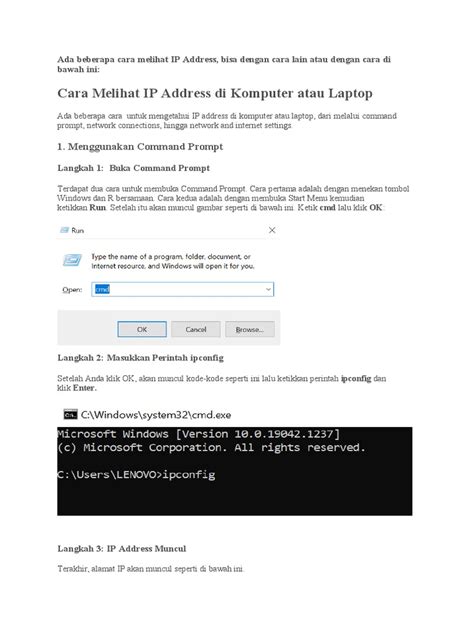 Melihat Ip Address Laptop Pdf