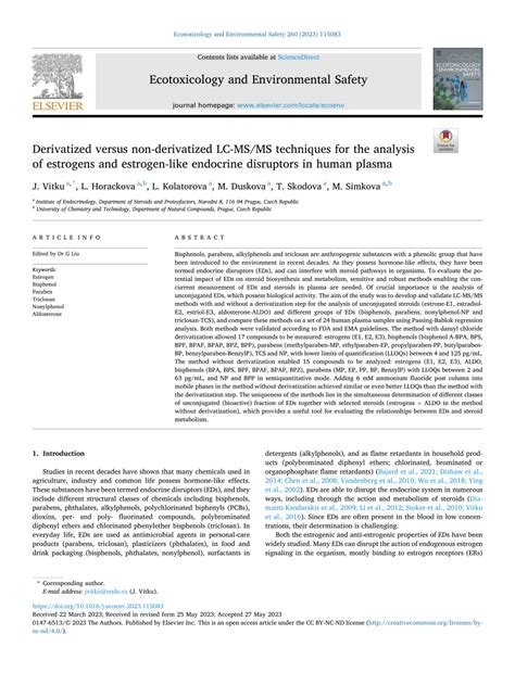 Pdf Derivatized Versus Non Derivatized Lc Msms Techniques For The Analysis Of Estrogens And