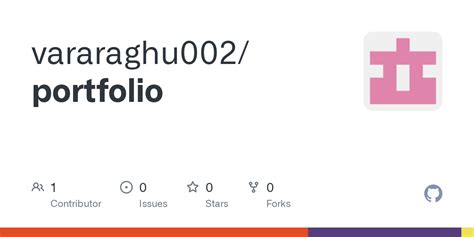 GitHub Vararaghu Portfolio