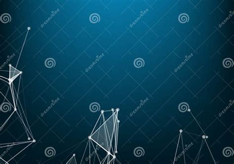 Abstract Technology Futuristic Network Computer Geometric Digital Connection Structure Stock