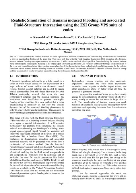 Pdf Realistic Simulation Of Tsunami Induced Flooding And Associated Fluid Structure