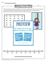 Line Plot Make Challenge Pdf Name CS Making A Line Plot During A Health Screening The