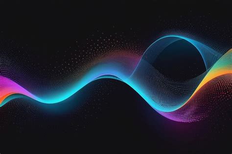 Flowing Dots Particles Wave Pattern Halftone Gradient Curve Shape