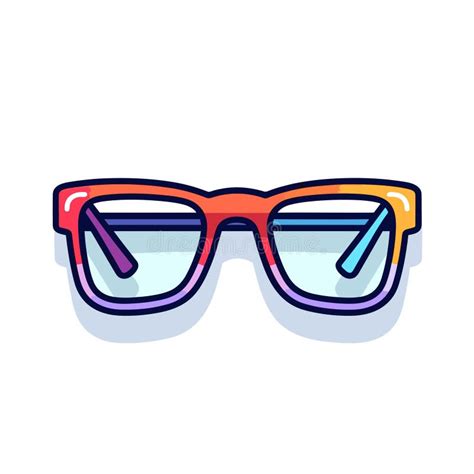 Vector Of A Pair Of Stylish Glasses With Colorful Frames Stock Vector