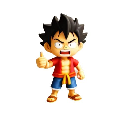 👾 Chracter Luffy Chibi・free Obj File For 3d Printing・cults