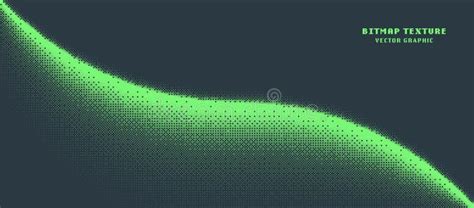 Dither Pattern Bitmap Texture Halftone Radial Gradient Vector Green