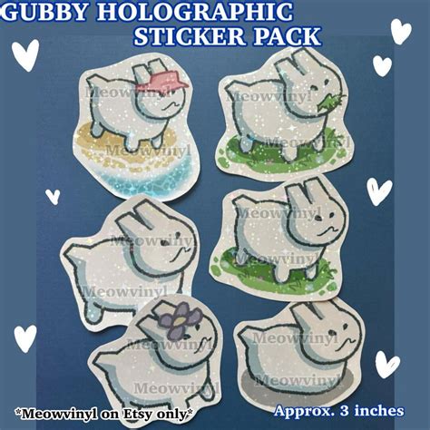 Gubby Roblox Holographic And Glossy Stickers Etsy