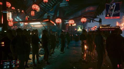 Cyberpunk 2077 Cdpr Redengine Impressive Crowd Simulation Youtube