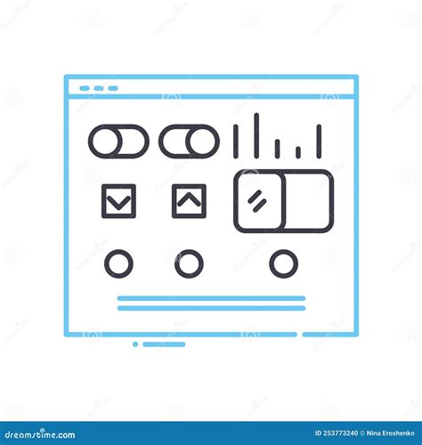 Cms Dashboard Line Icon Outline Symbol Vector Illustration Concept Sign Stock Vector