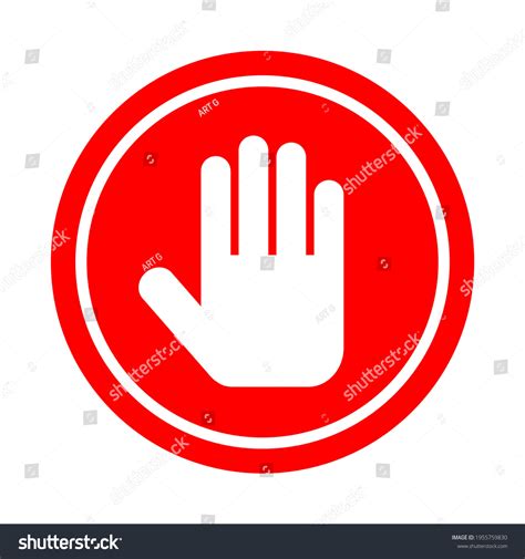 Stop Hand Prohibition Sign Vector Eps Stock Vector Royalty Free