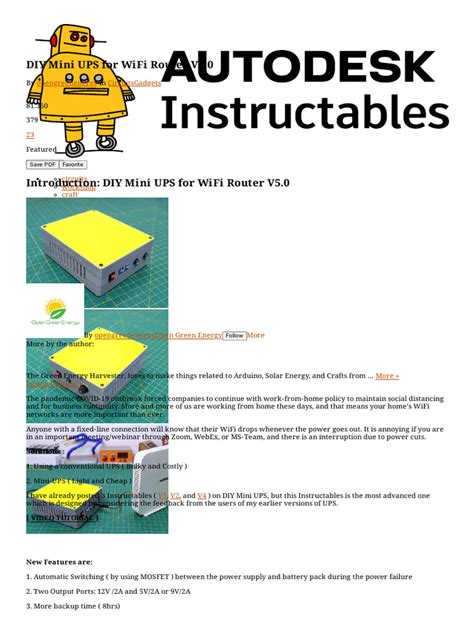 Diy Mini Ups For Wifi Router V50 18 Steps With Pictures
