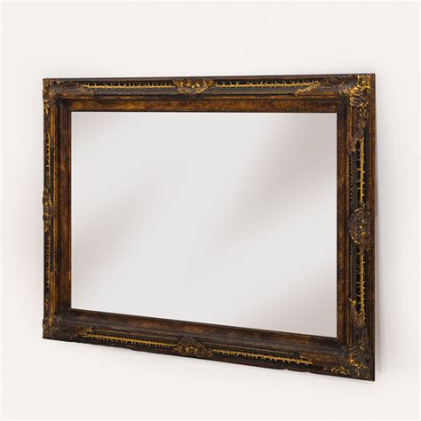 Crackle Mirror Black Finish Crackle Glass Round Wall Mirror By Inspire