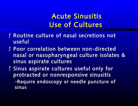 Acute Sinusitis Diagnosis Management And Complicationspre Ppt
