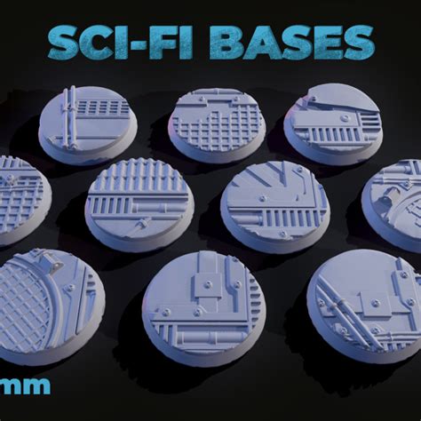 3d Printable Sci Fi Bases 285 Mm By Mnp Sculpt