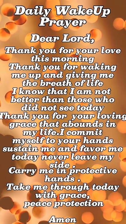 Daily Wake Up Prayer Prayer Praise Prayermorning Youtube