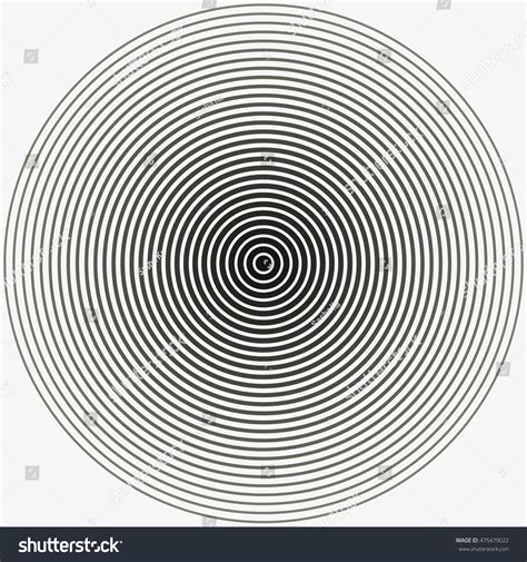 Concentric Circle Illustration Sound Wave Black Stock Vector Royalty