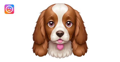 Cachorro Cocker Spaniel Branco Com Marrom Olhos Castanhos E Focinho Rosa Tamanho 128x128