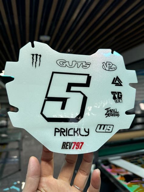 ODI Dirt Bike Front Number Plate Decal (Free logo & number changes) – REV797