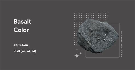 Basalt Color Hex Code Is 4c4a4a