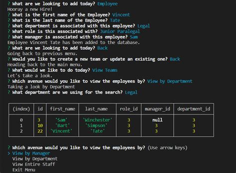 Github Admiralcrunchy Employeetracker Md12 Vt This Was A Homework Module For The University