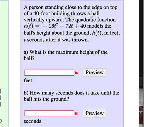 Solved A Person Standing Close To The Edge On Top Of A Chegg