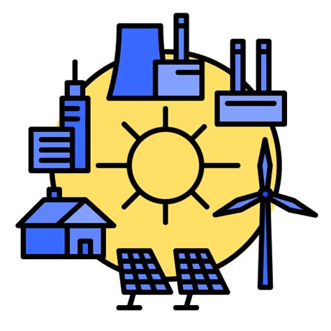Smart Grid Generic Outline Color Icon