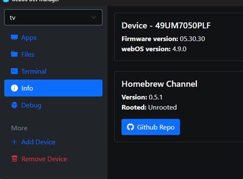 renew sesseion · issue 57 · webosbrew dev manager desktop · github