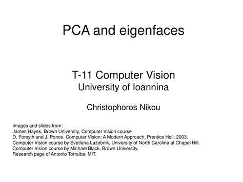 Ppt Pca And Eigenfaces Powerpoint Presentation Free Download Id