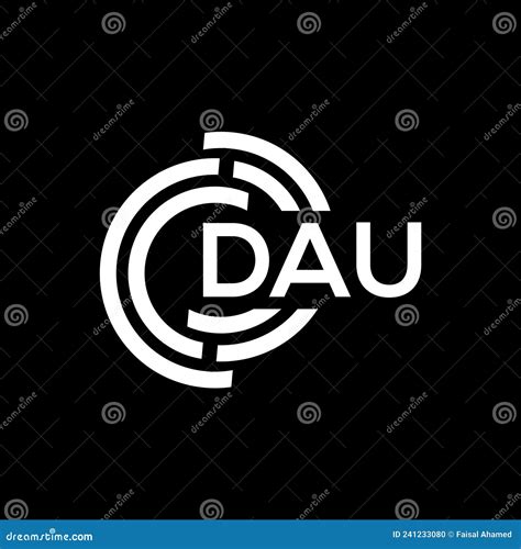 Dau Letter Logo Design On Black Background Dau Creative Initials Letter Logo Concept Dau