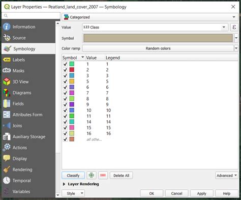 Merging Polygon Class Features Into An Unexistant Class Rqgis
