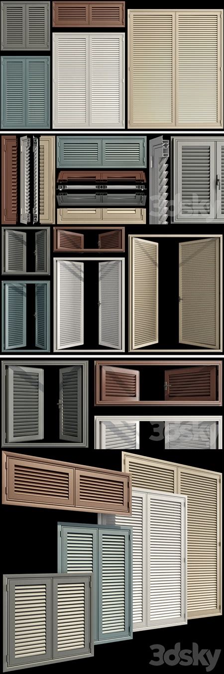 Shutter System For Windows And Doors Down3dmodels