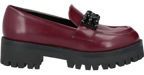 Lorenzo Mari Burgundy Loafers Rubber In Purple Lyst