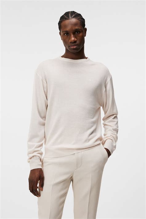 Mino Light Merino Crew Cloud White J Lindeberg