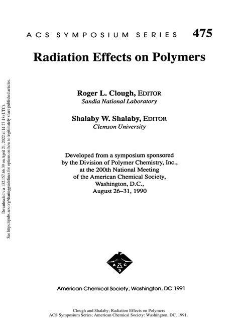 Radiation Effects On Polymers Pdf Copyright Monopoly Economics
