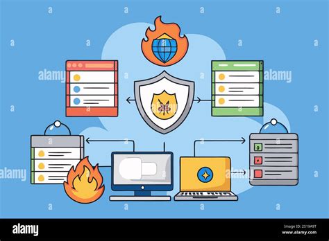 Conceptual Image Of Digital Security Featuring Encrypted Data Fire