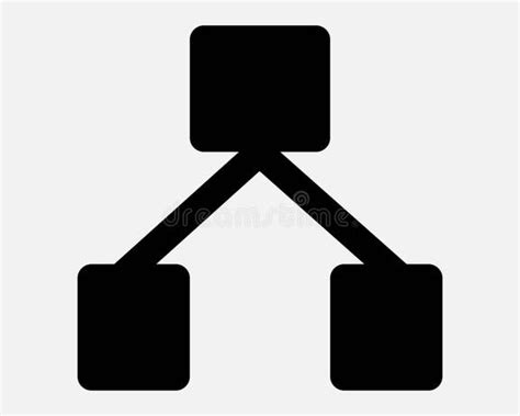 Binary Structure Two Split Upline Downline Organization Chart Path Connection Network Link Icon