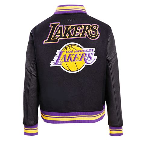 Shop La Lakers Cream Retro Classic Varsity Jacket Thejacketseller
