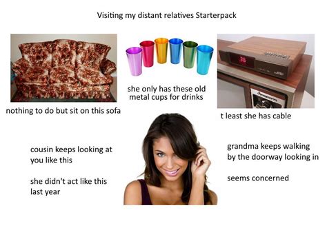 Visiting My Distant Relatives Starterpack Rstarterpacks Starter