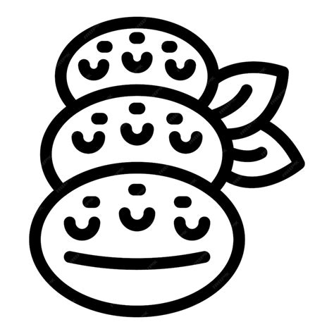 Premium Vector Stack Of Three Mochi Balls Decorated With Leaves For Japanese Dessert