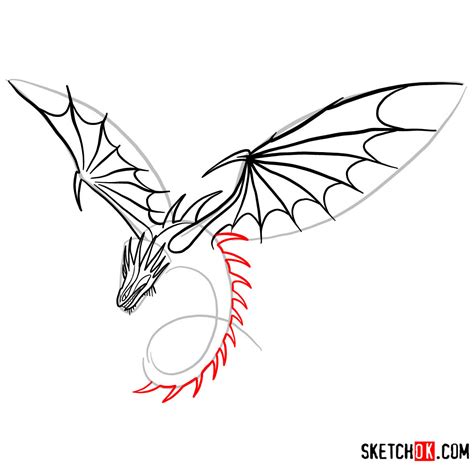 How To Draw The Skrill Dragon How To Train Your Dragon Sketchok