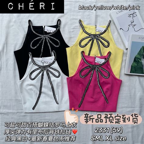 【t2331】高品质甜美气质蝴蝶结罗马无袖上衣 Laddy First Wardrobe